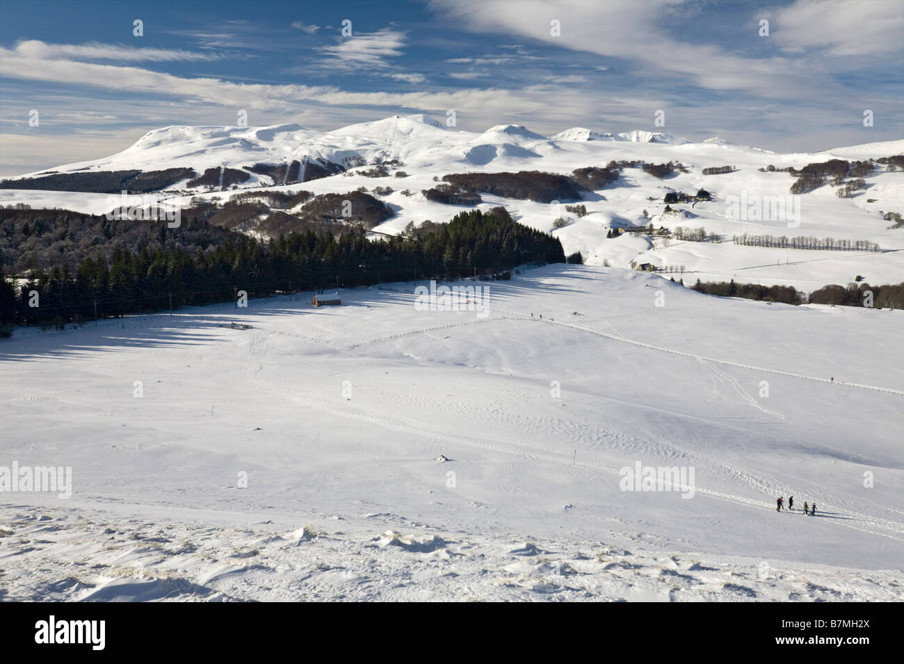 A wintry scenery in Auvergne (Besse en Chandesse - France). En Auvergne ...