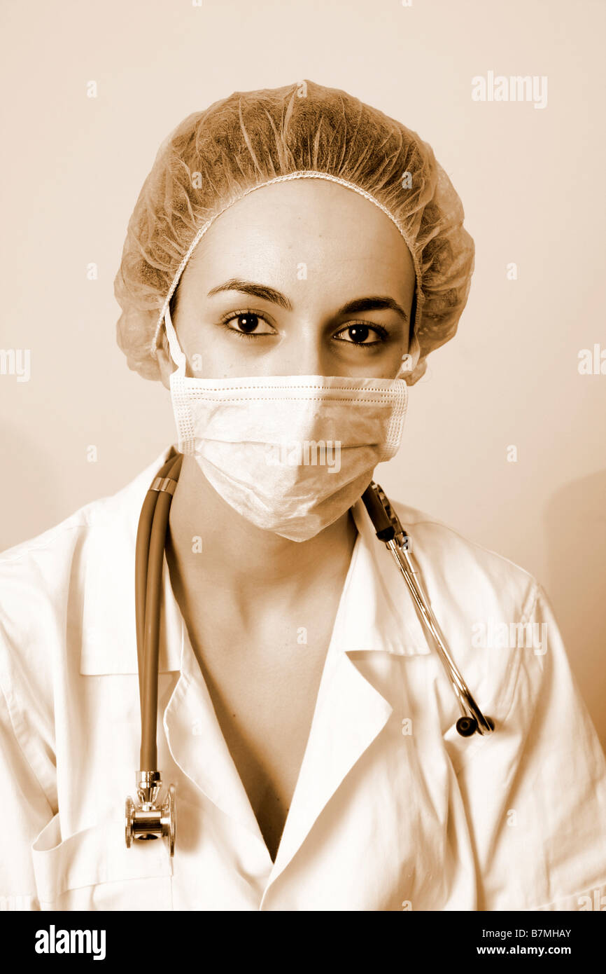 Portrait of a young doctor with stethoscope Stock Photo - Alamy