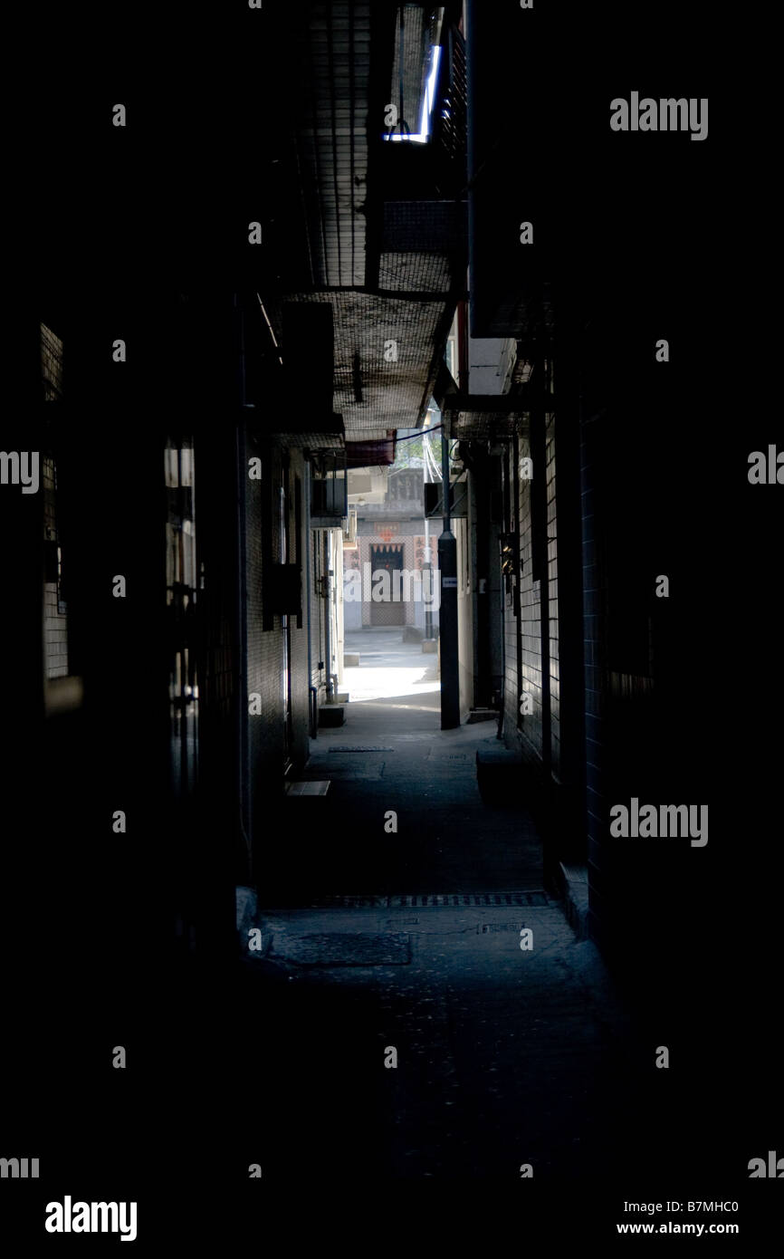 Alleyway in chinese village hong kong Stock Photo - Alamy