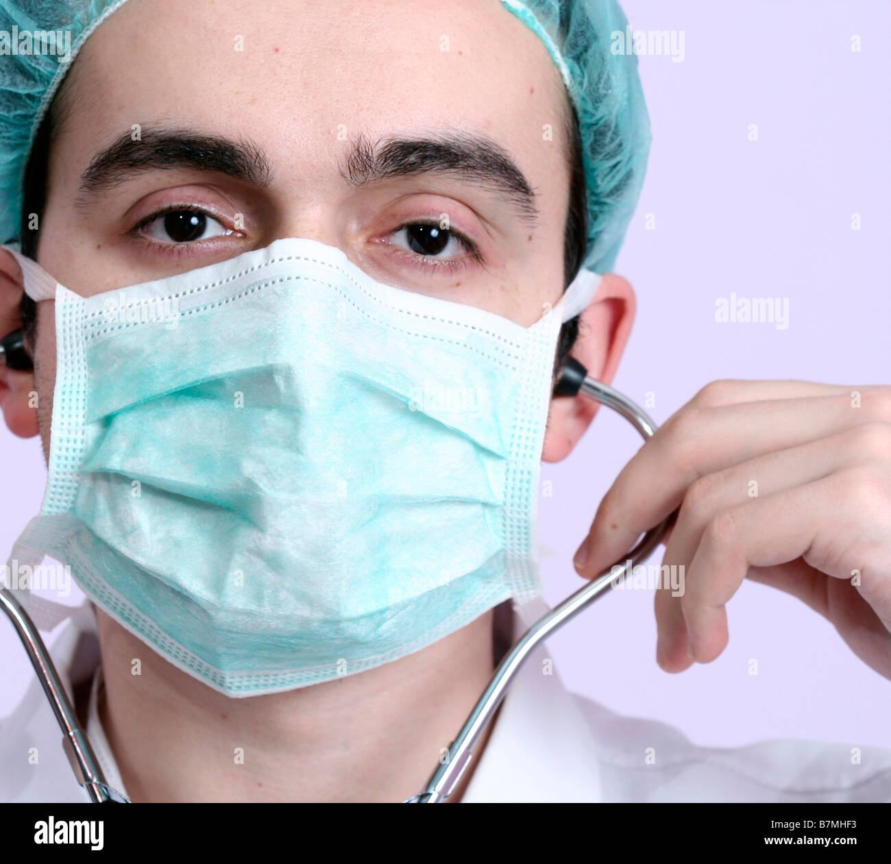 Portrait of a young doctor with stethoscope Stock Photo - Alamy