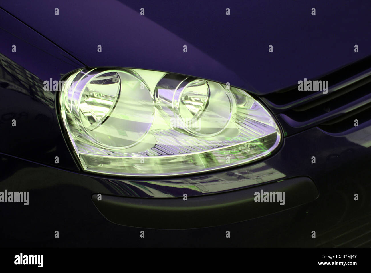 Close-up picture of a car headlight Stock Photo - Alamy