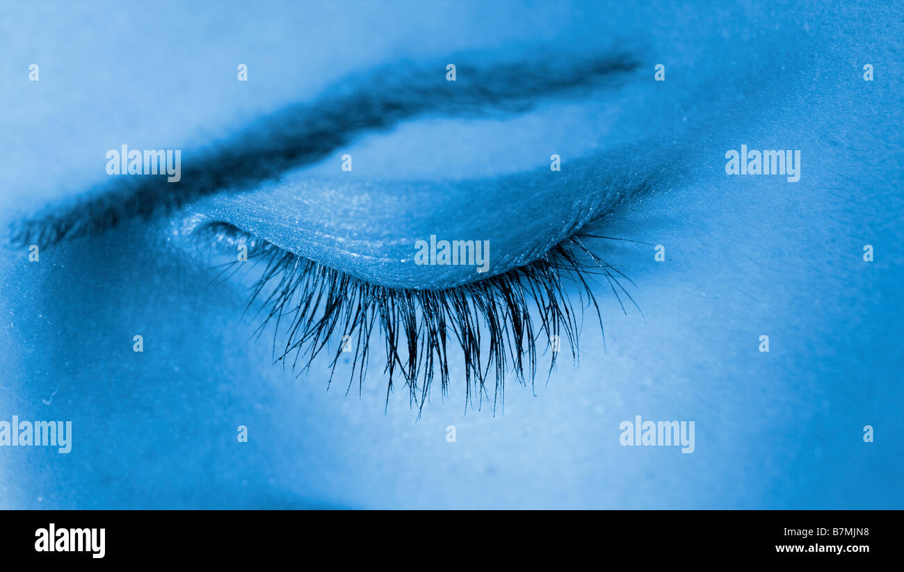 woman face with shut eyes Stock Photo - Alamy