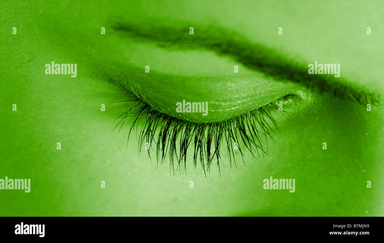 woman face with shut eyes Stock Photo - Alamy