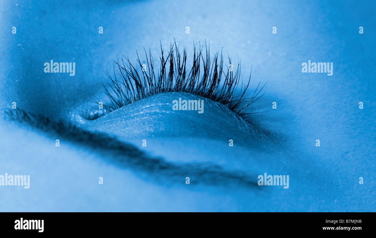 woman face with shut eyes Stock Photo - Alamy