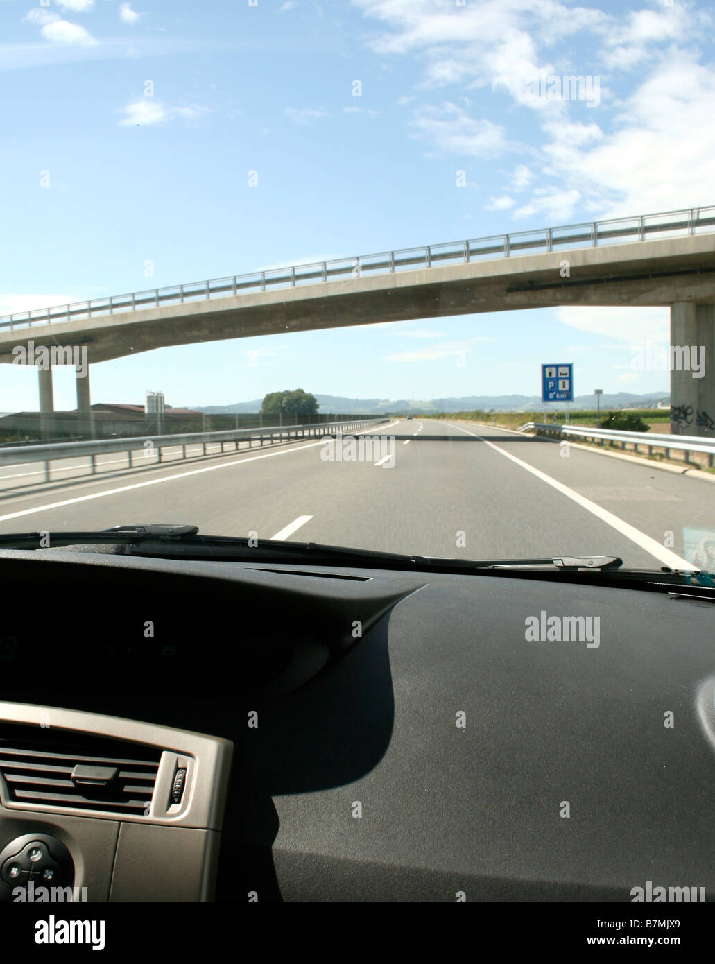 Street view from the car board Stock Photo - Alamy