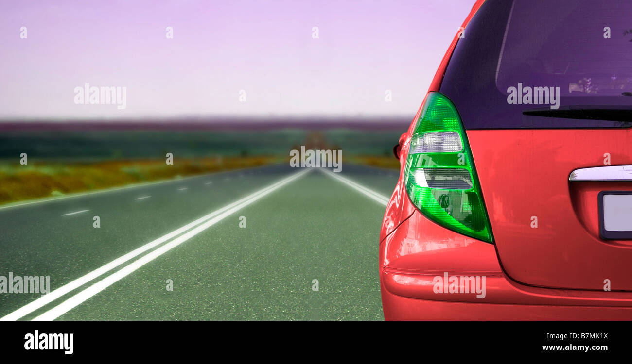 Car running on the highway Stock Photo - Alamy