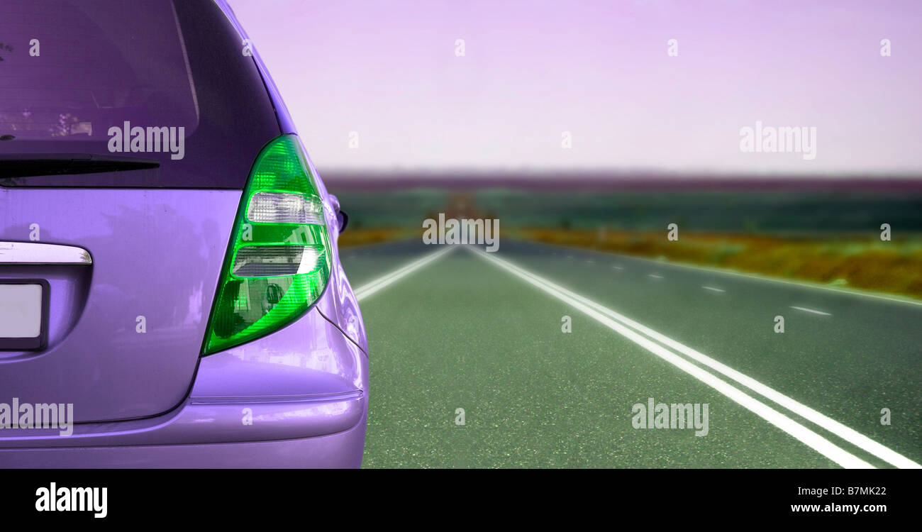 Car running on the highway Stock Photo - Alamy