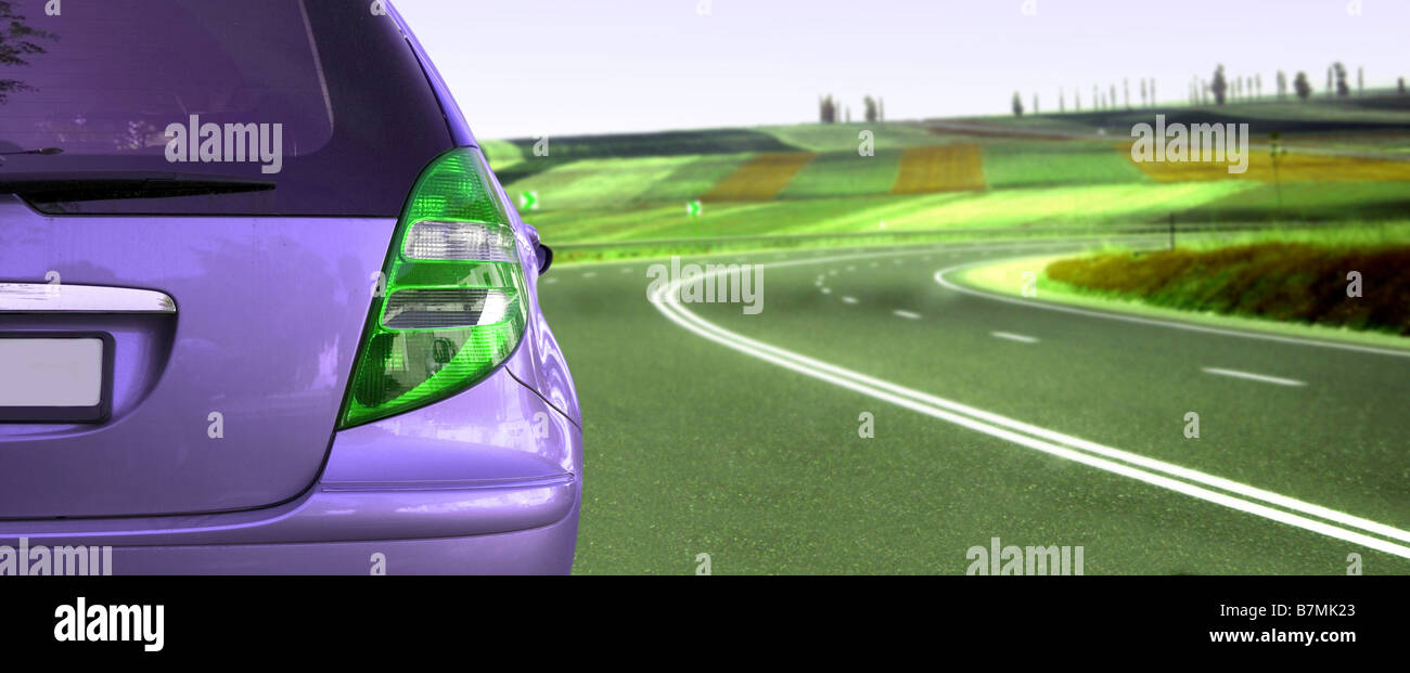 Car running on the highway Stock Photo - Alamy