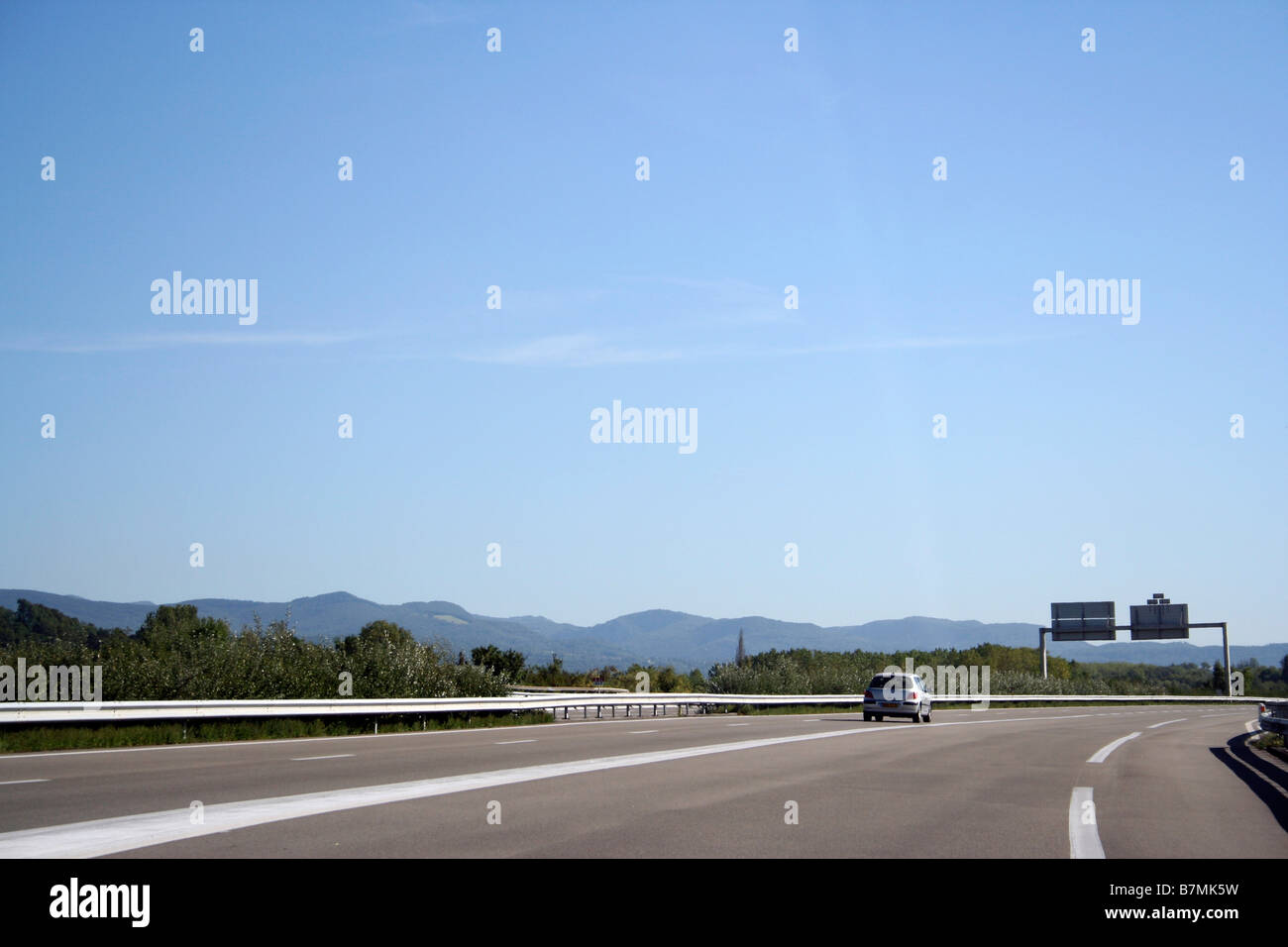 Car running on the highway Stock Photo - Alamy