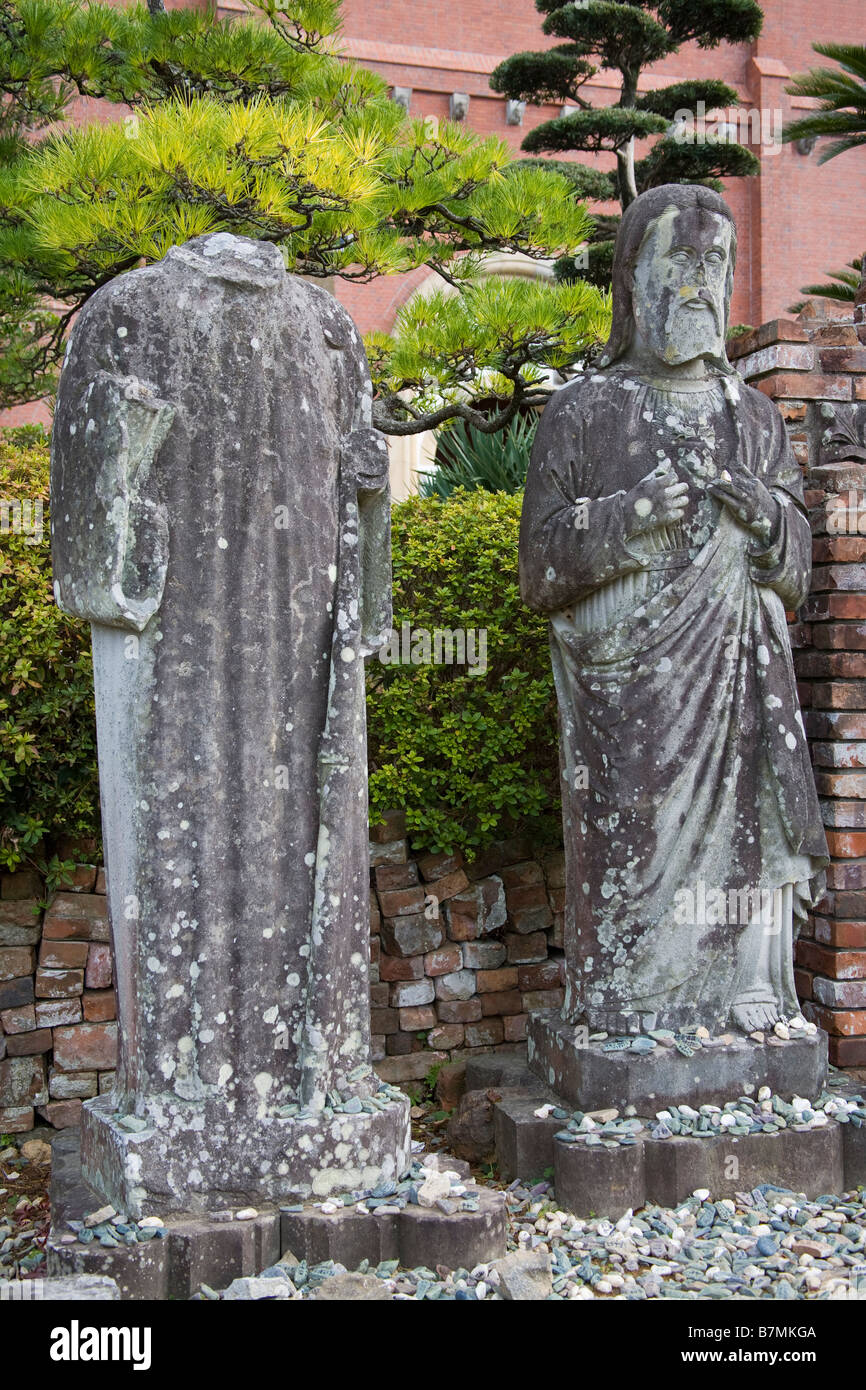 Urakami Cathedral Statues Nagasaki Kyushu Region Japan Asia Stock Photo ...