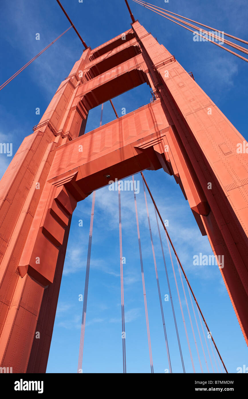 Tower of the Golden Gate Bridge. San Francisco, California, USA Stock ...