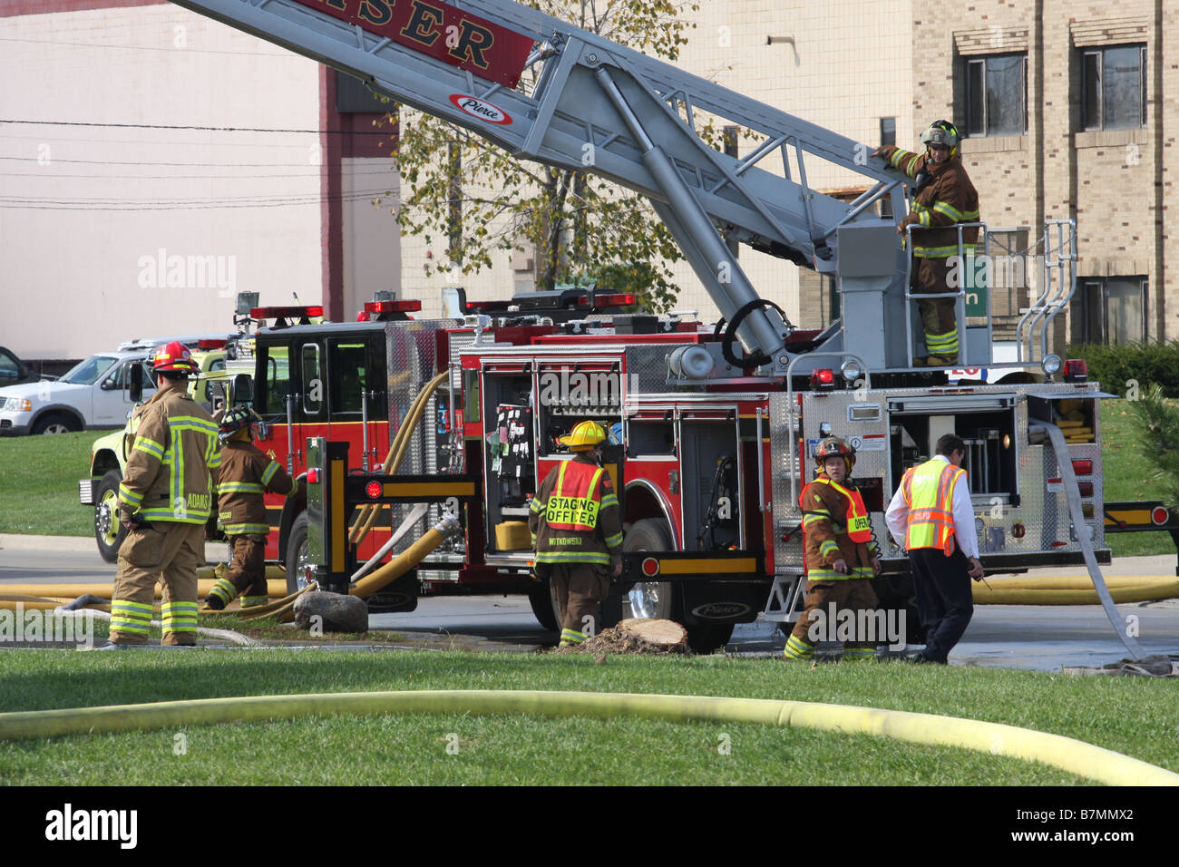 A fire engine from the Clinton Township Fire Department Stock Photo - Alamy