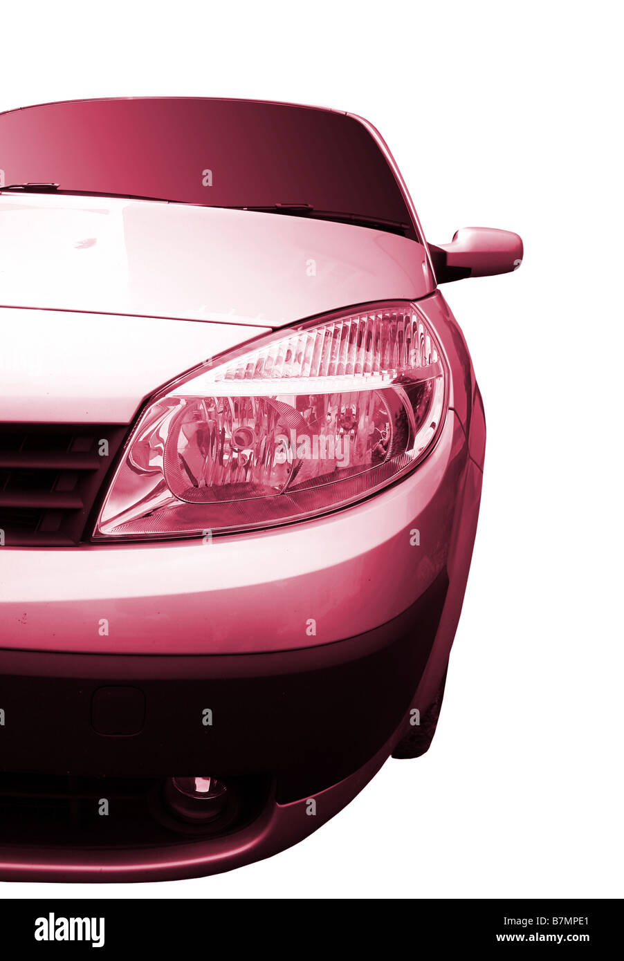 Car view from the front isolated on white Stock Photo - Alamy