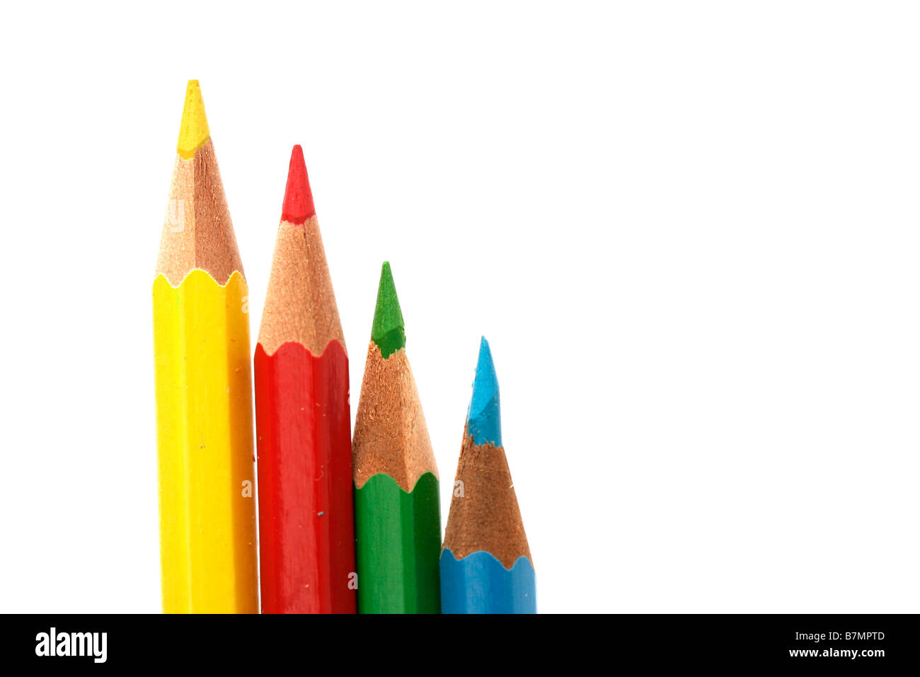 Close-up picture of sharp pencils Stock Photo - Alamy