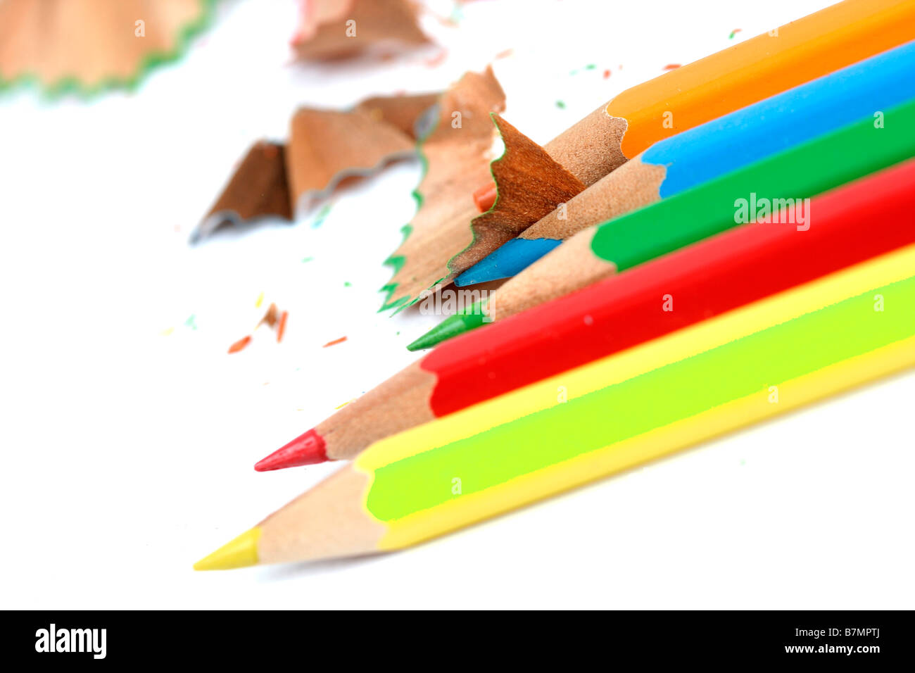 Close-up picture of sharp pencils Stock Photo - Alamy
