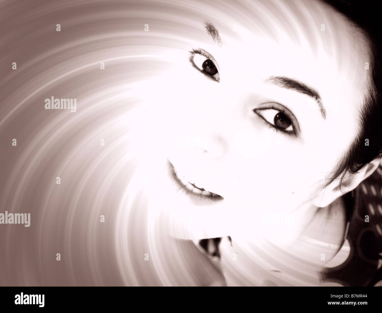Woman face over ray of light background Stock Photo - Alamy
