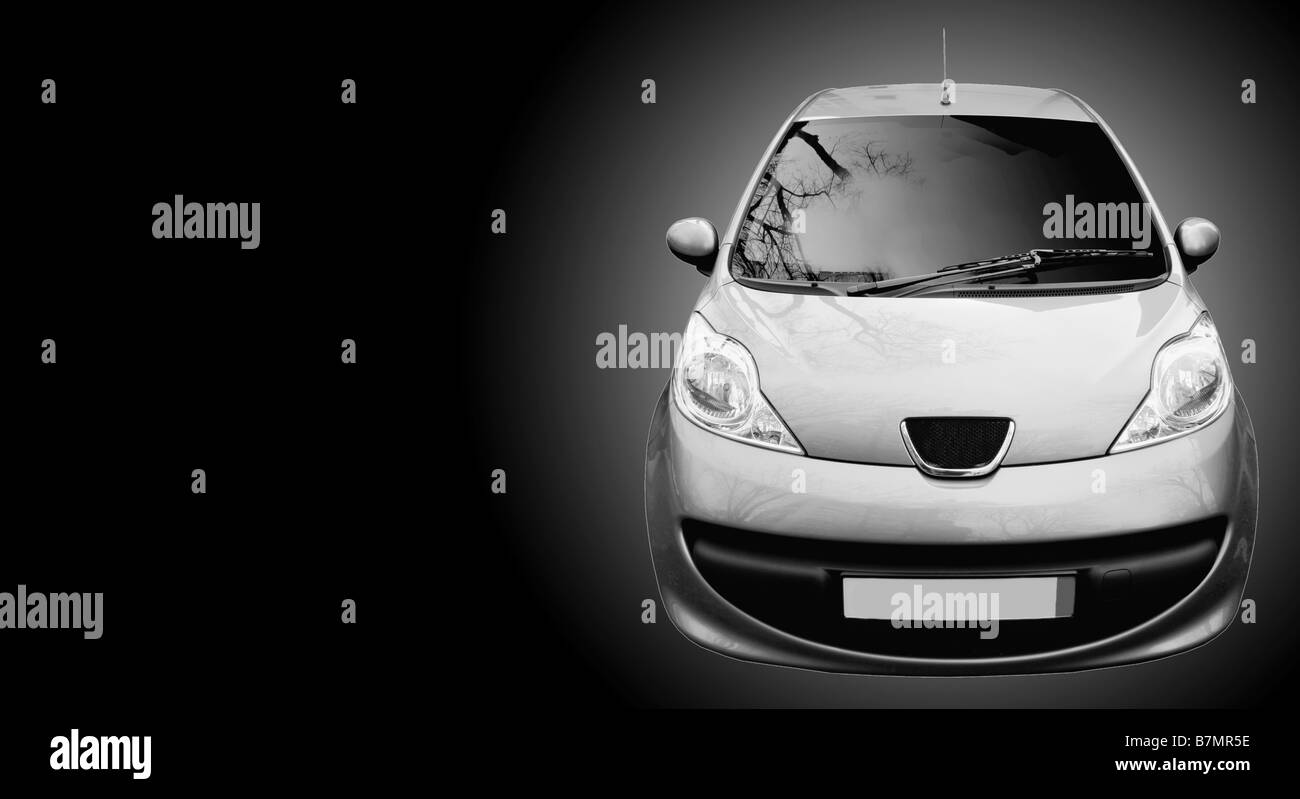 Front view car wheels Black and White Stock Photos & Images - Alamy