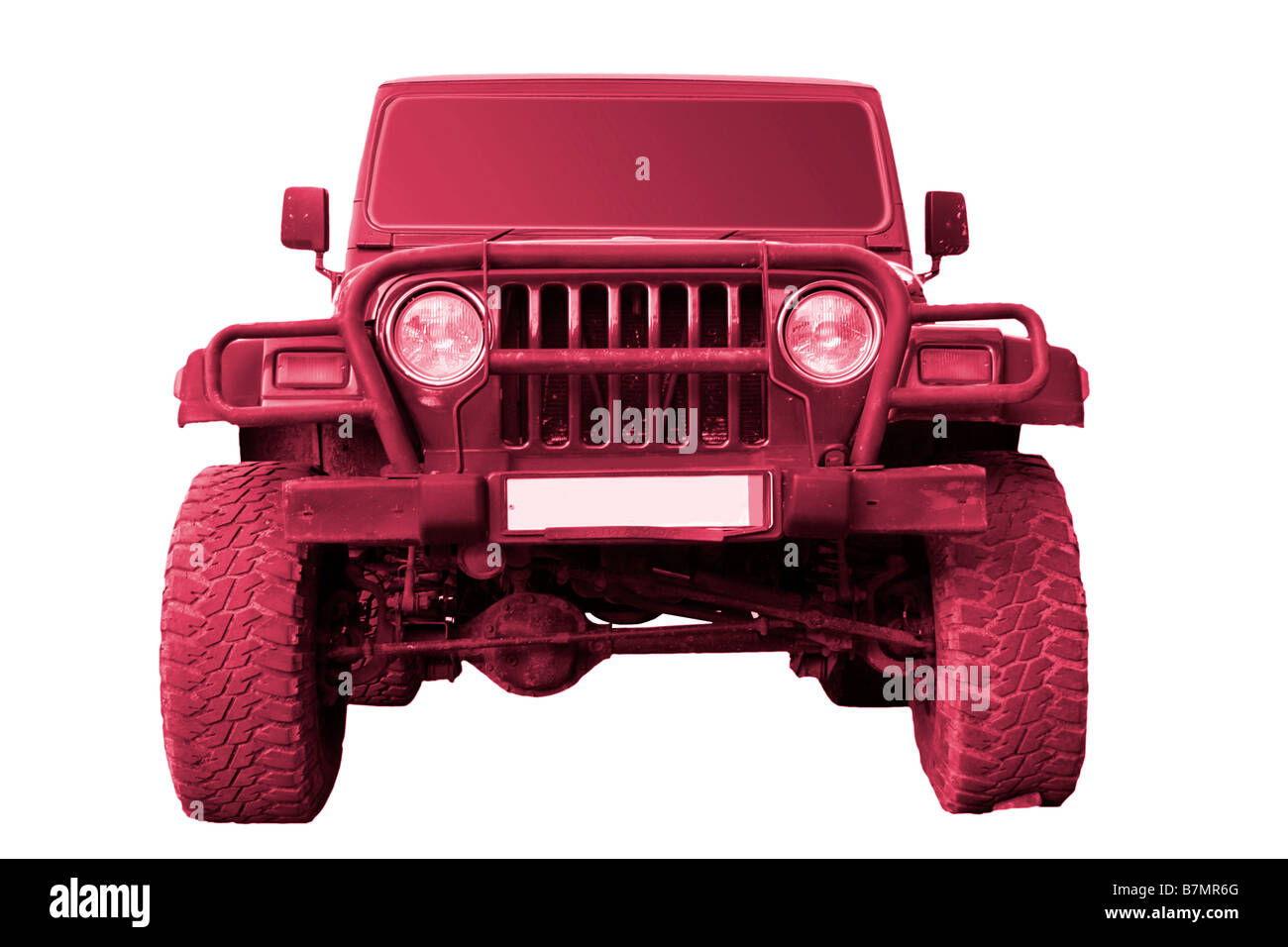 Car view from the front isolated on white Stock Photo - Alamy