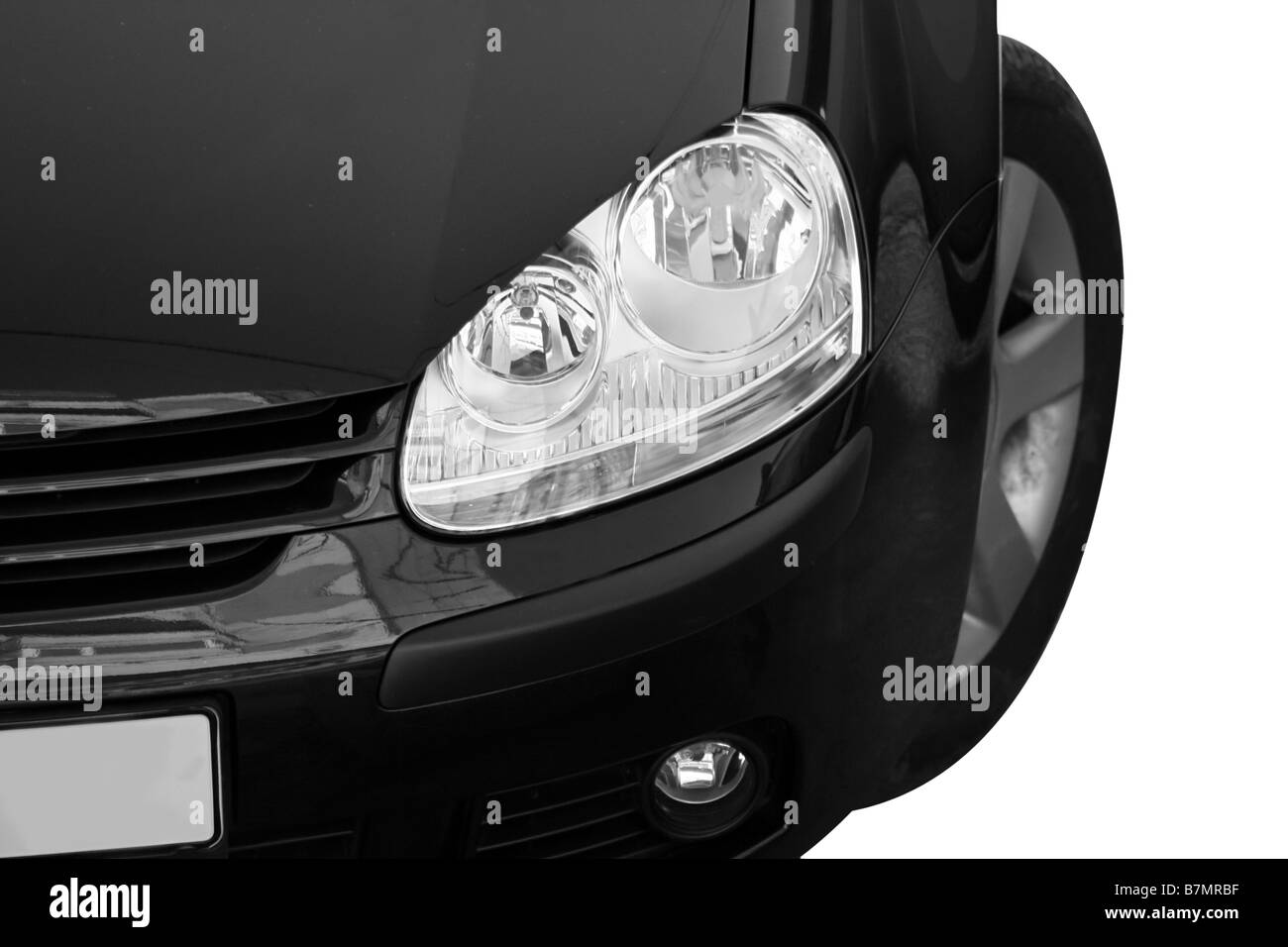 Car isolated side view Black and White Stock Photos & Images - Alamy