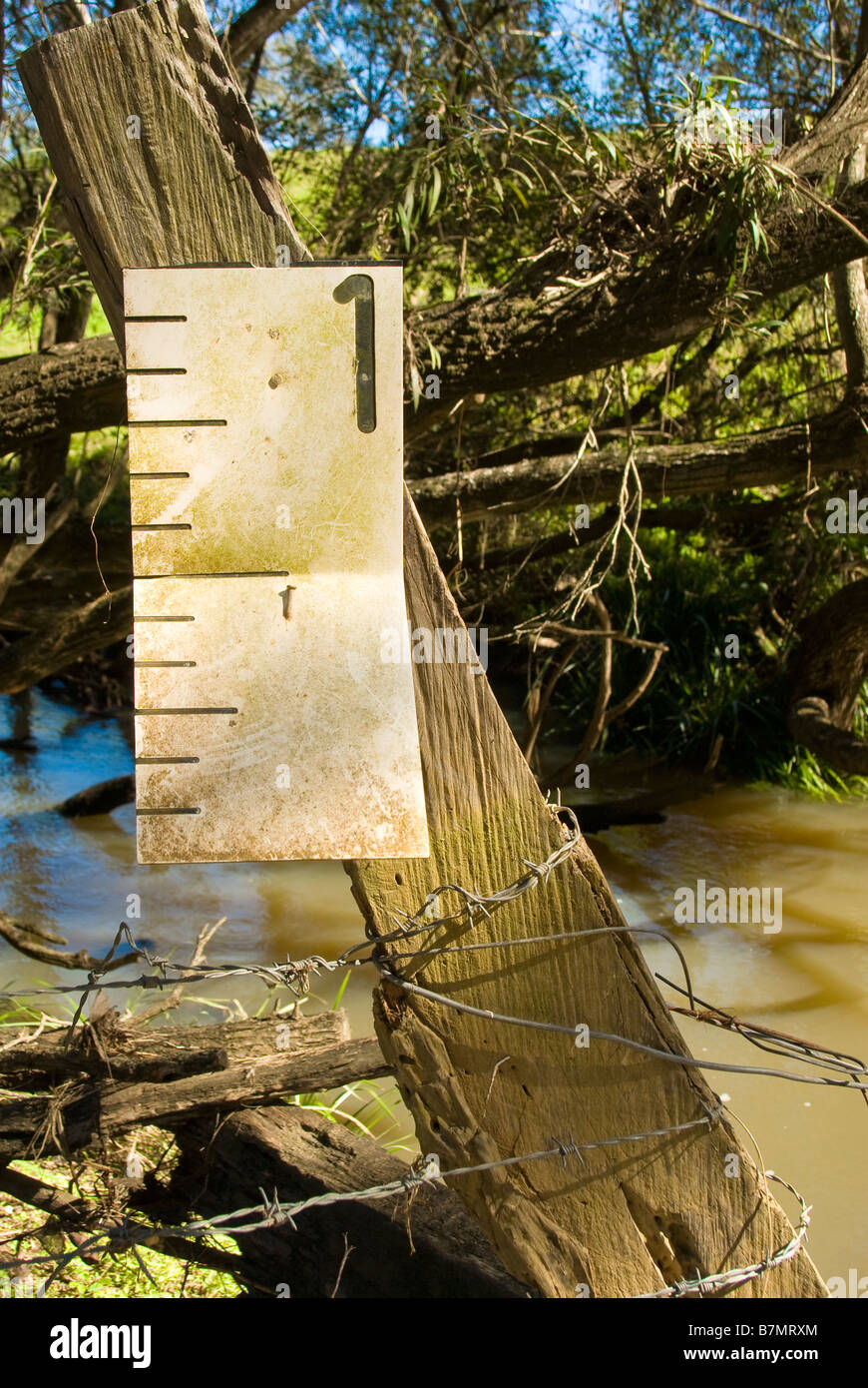 Flood sign, Queensland, Australia Stock Photo - Alamy