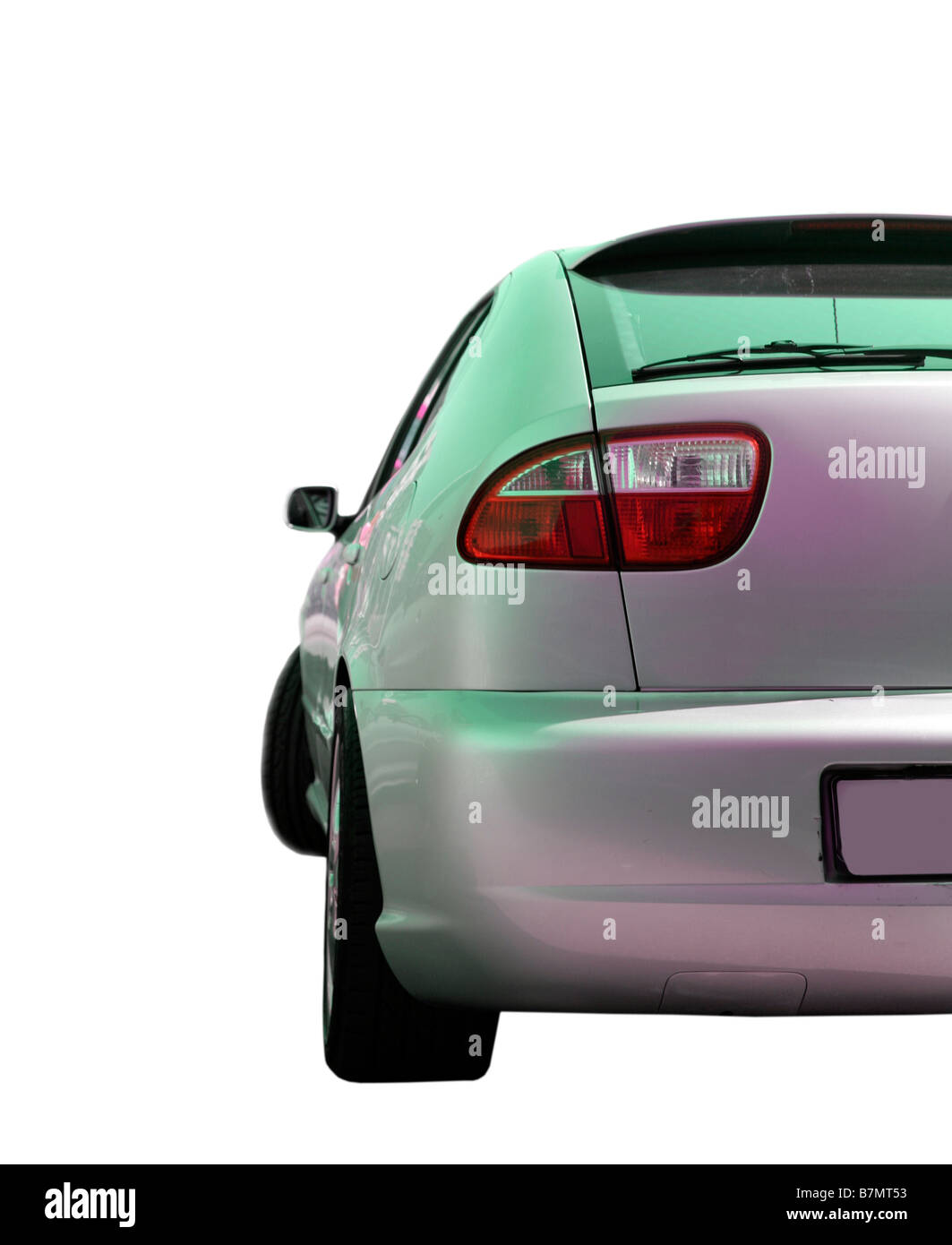 Car view from the back isolated Stock Photo - Alamy