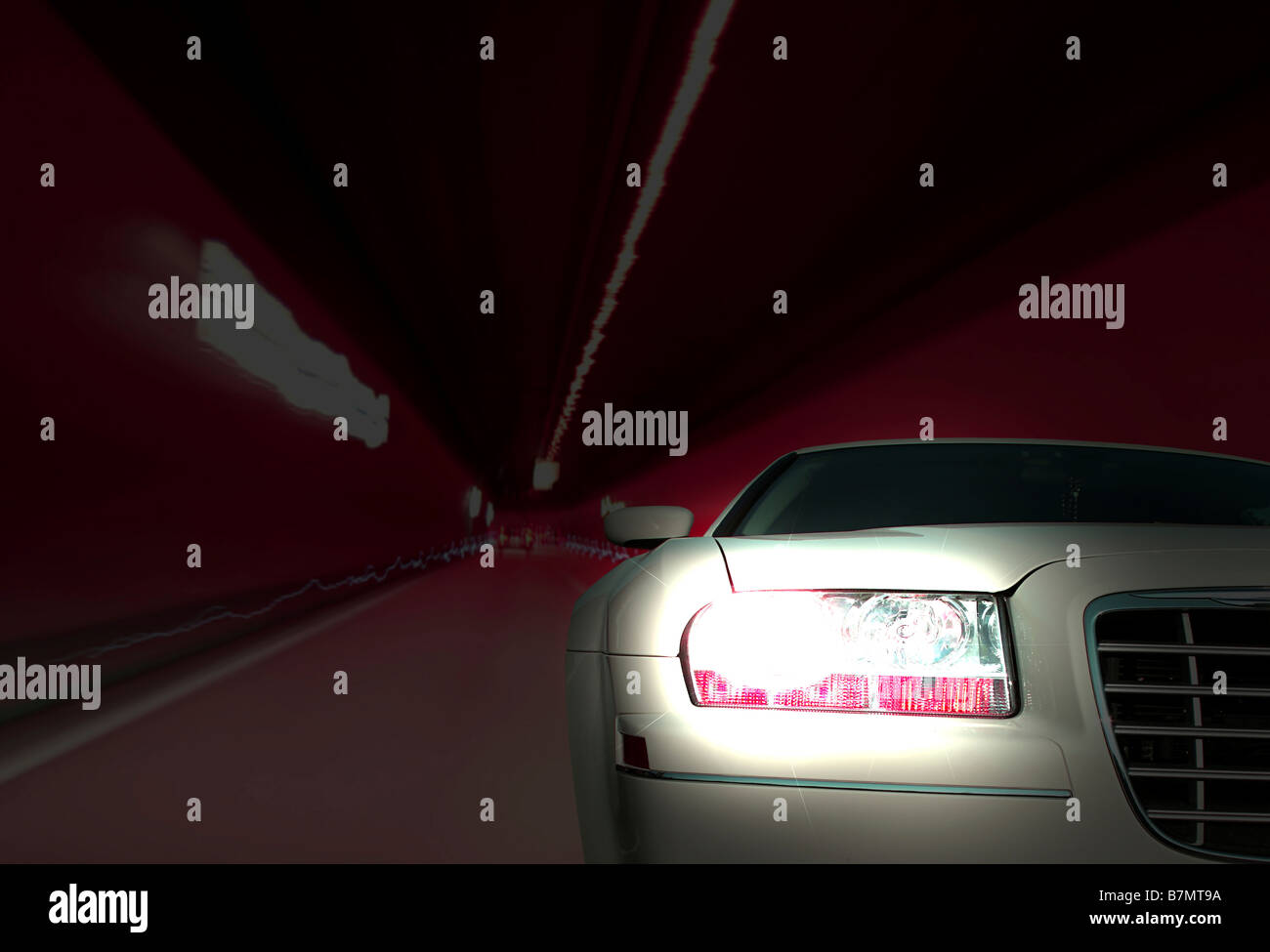 Luxury car front view on road hi-res stock photography and images - Alamy