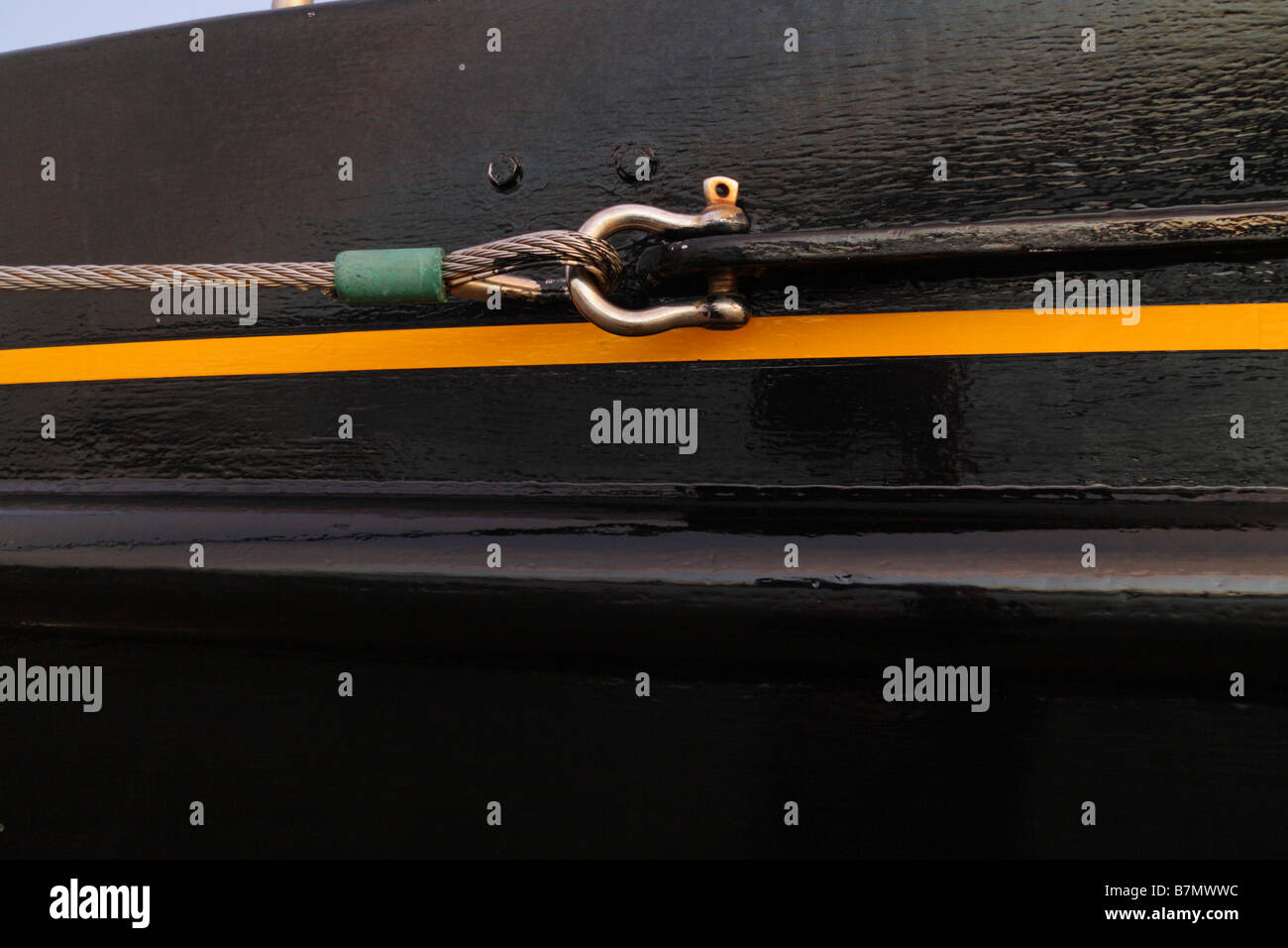 Detail of a hawser on a sailing boat Stock Photo - Alamy