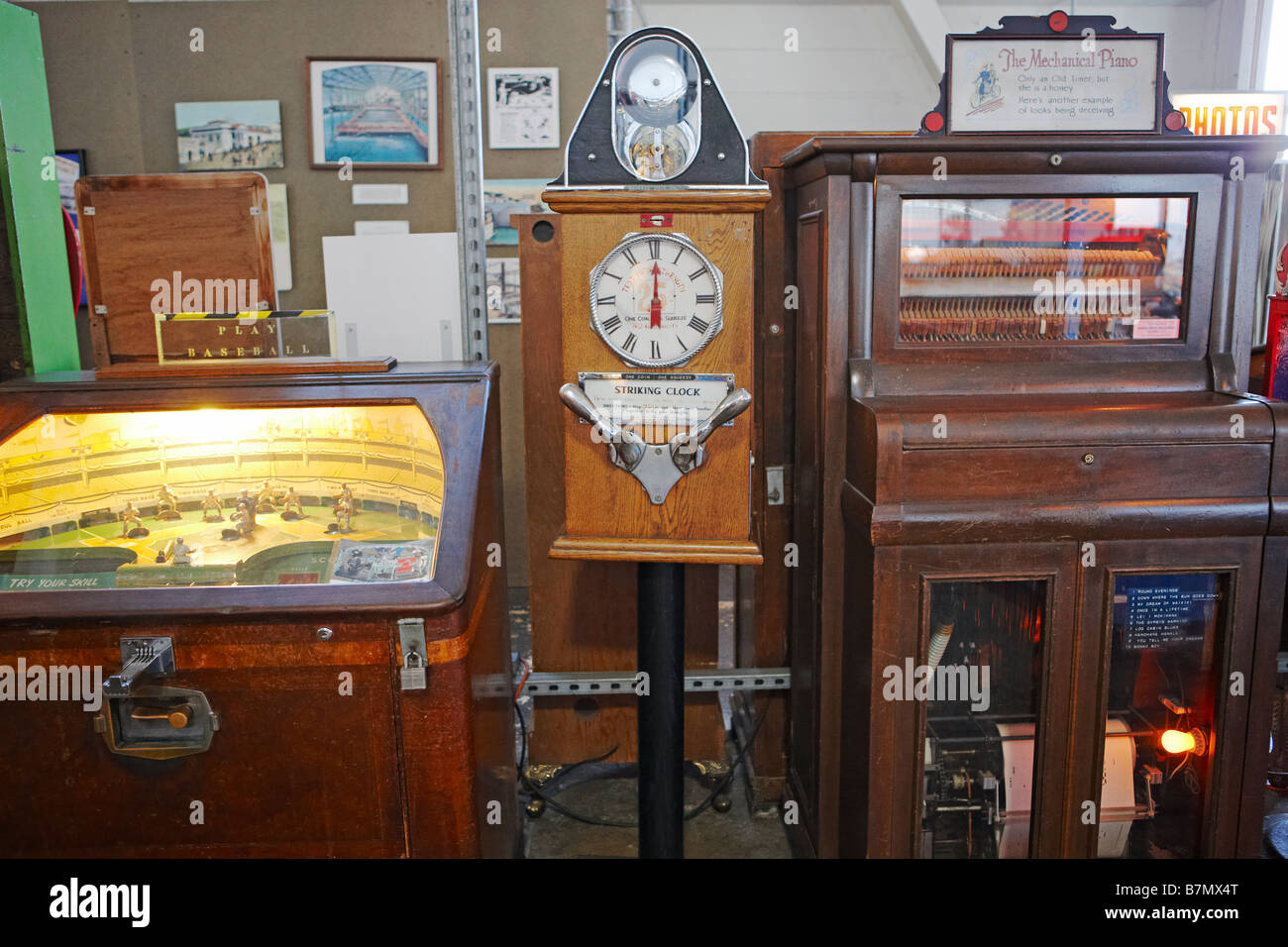 Antique arcade machines in working condition displayed in the Musee ...