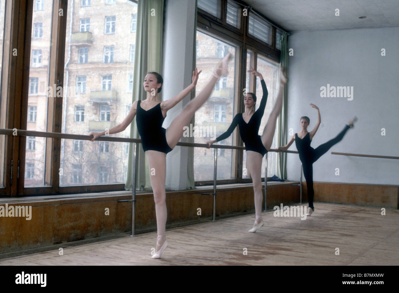 Dancers practicing, Moscow ballet school, Moscow, Russia Stock Photo ...