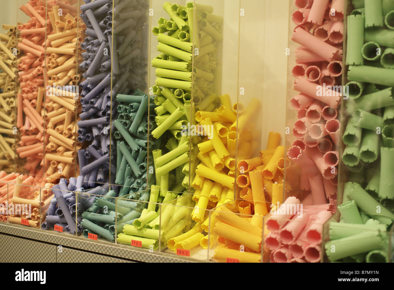 Colorful Perm Rod Stock Photo - Alamy