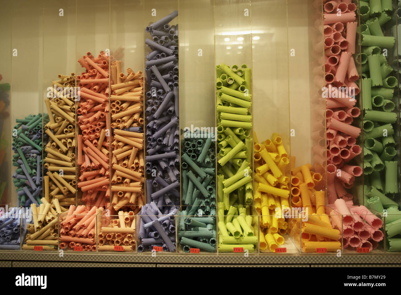 Colorful Perm Rod Stock Photo - Alamy