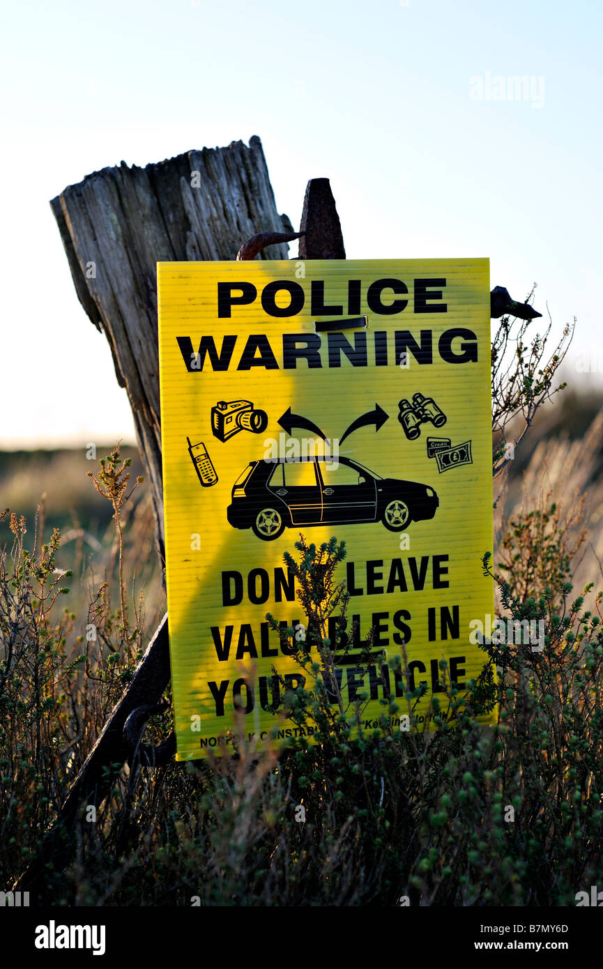 Police warning sign hi-res stock photography and images - Alamy