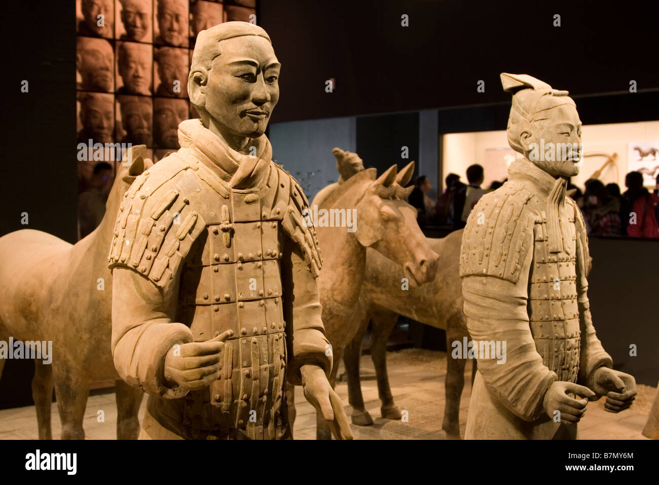 Terracotta warriors from the tomb of Qin Shi Huang displayed at the ...