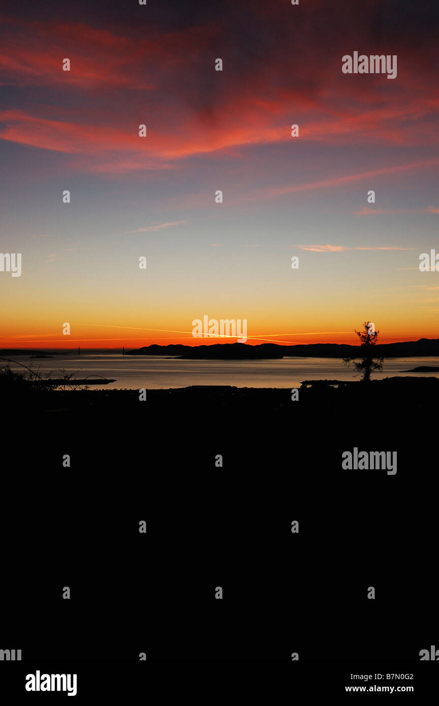 Dark Canadian coastal scenic sunset Stock Photo - Alamy