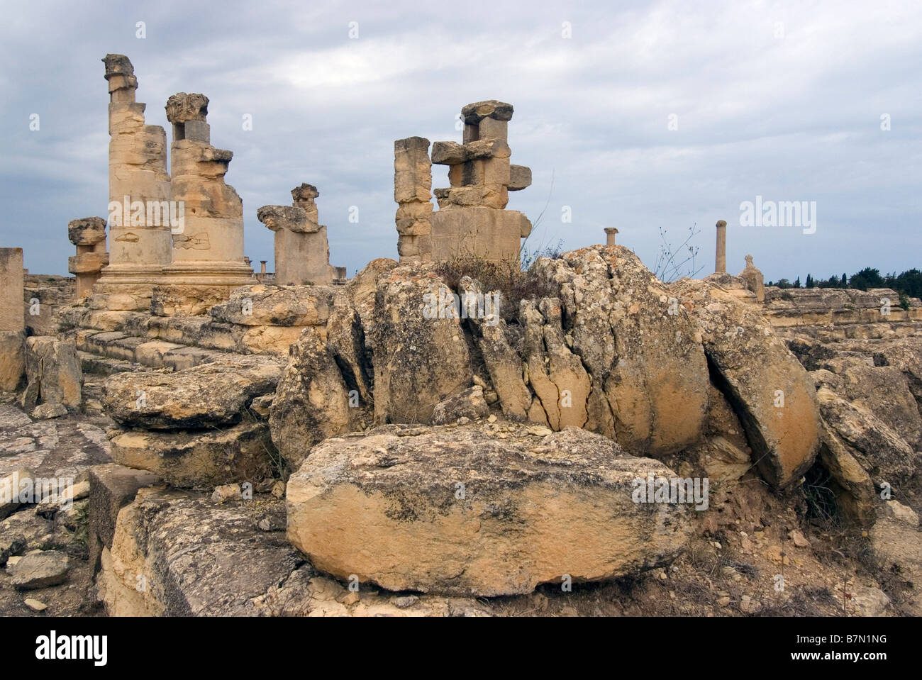Agora Cyrene Libya Stock Photo - Alamy