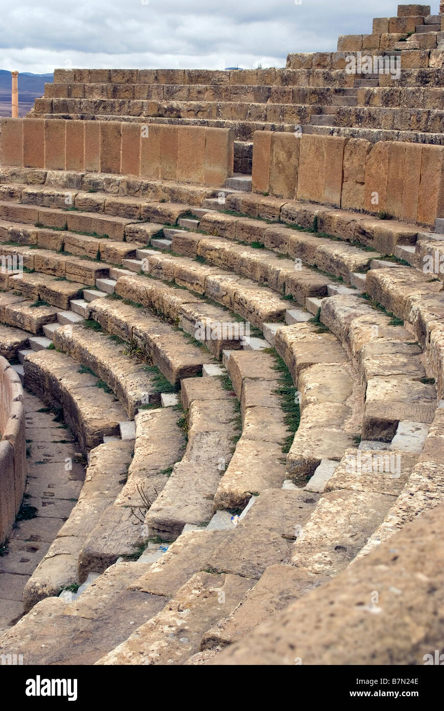 Theatre Roman site of Timgad Algeria Stock Photo - Alamy