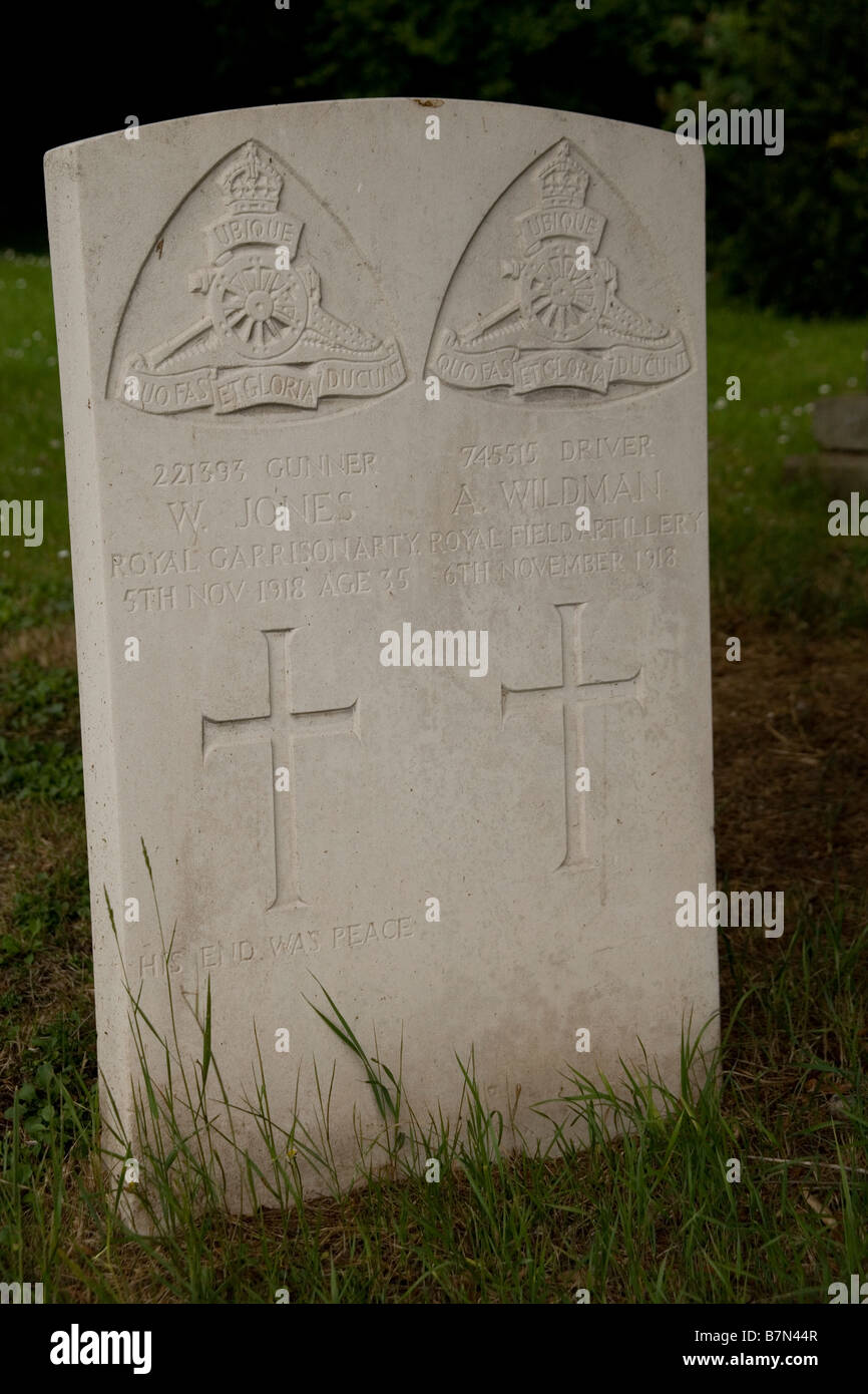 First World War soldier's double grave in the Overleigh Cemetery of ...