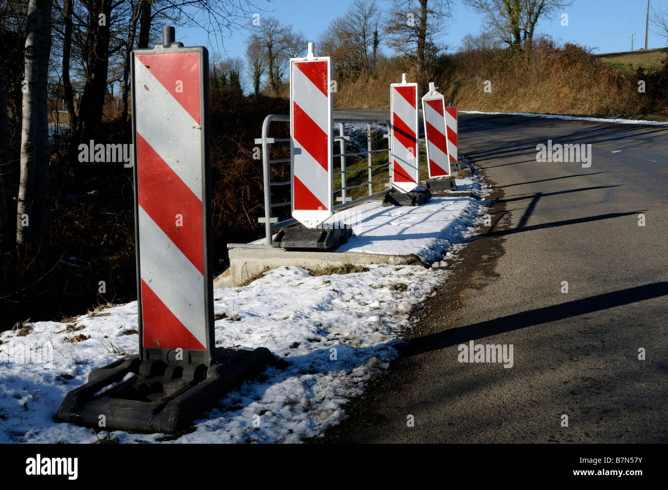 Warning markers hi-res stock photography and images - Alamy