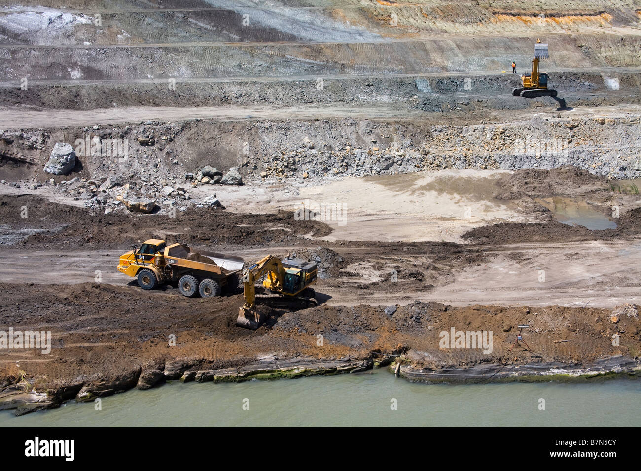 Gaillard Cut Widening Project Panama Canal Panama Central America Stock ...