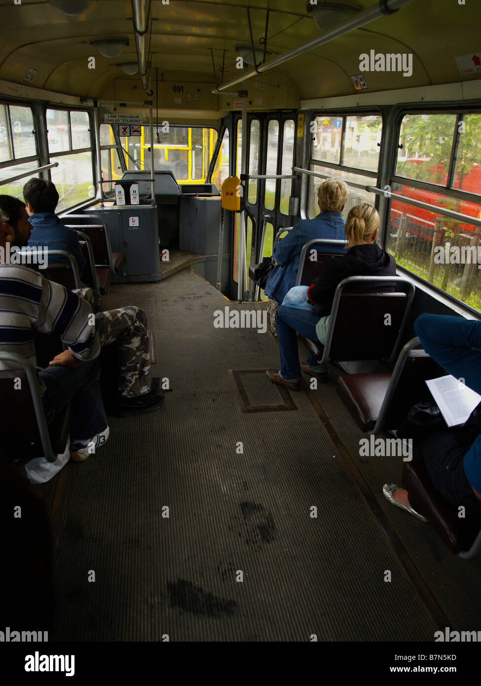 Inside a tram hi-res stock photography and images - Alamy
