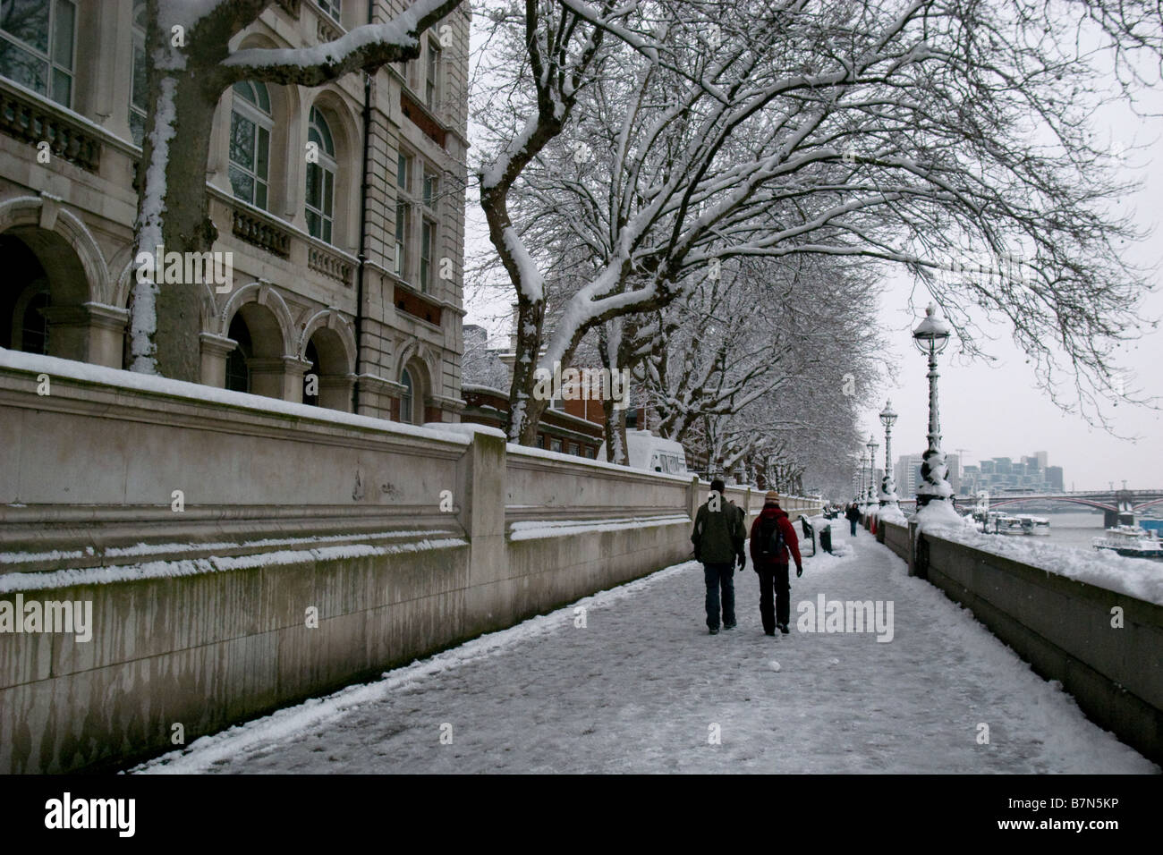 Snow in February in London Stock Photo - Alamy