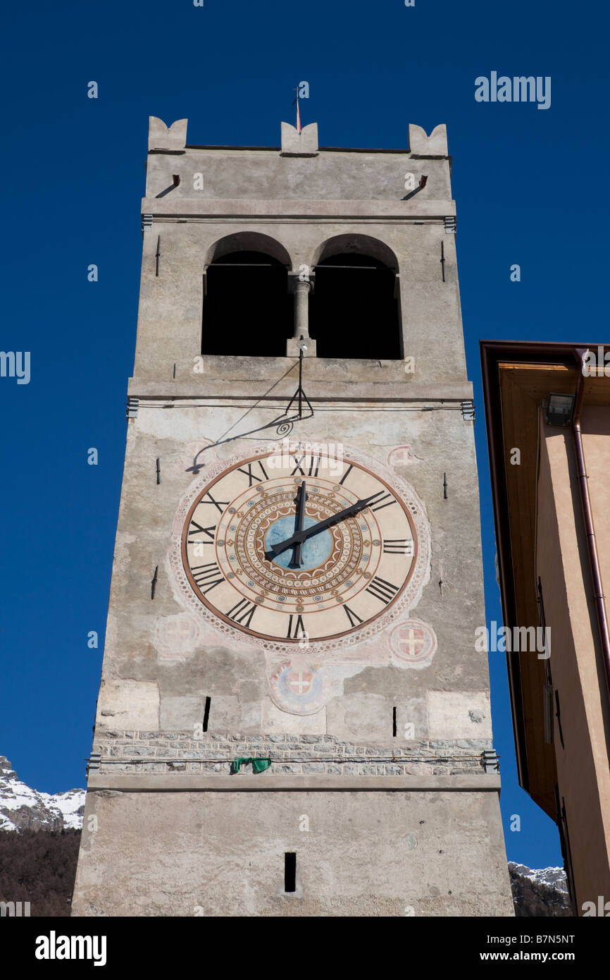 Torre delle Ore Bajona. Clock tower. Piazza del Kuerc, Bormio ...