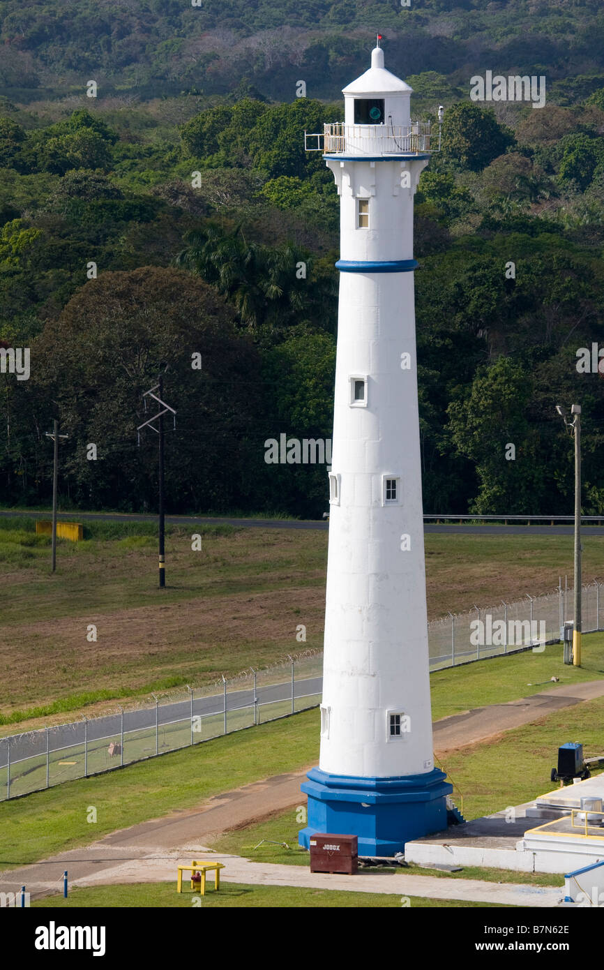Gatun Locks Lighthouse Panama Canal Panama Central America Stock Photo ...