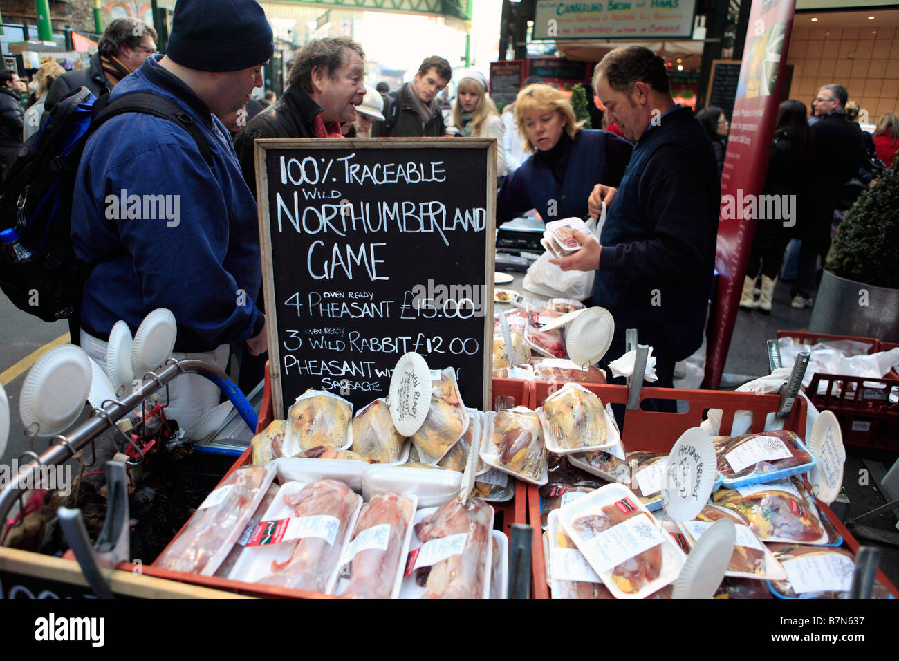 Borough market meat stall food london hi-res stock photography and ...