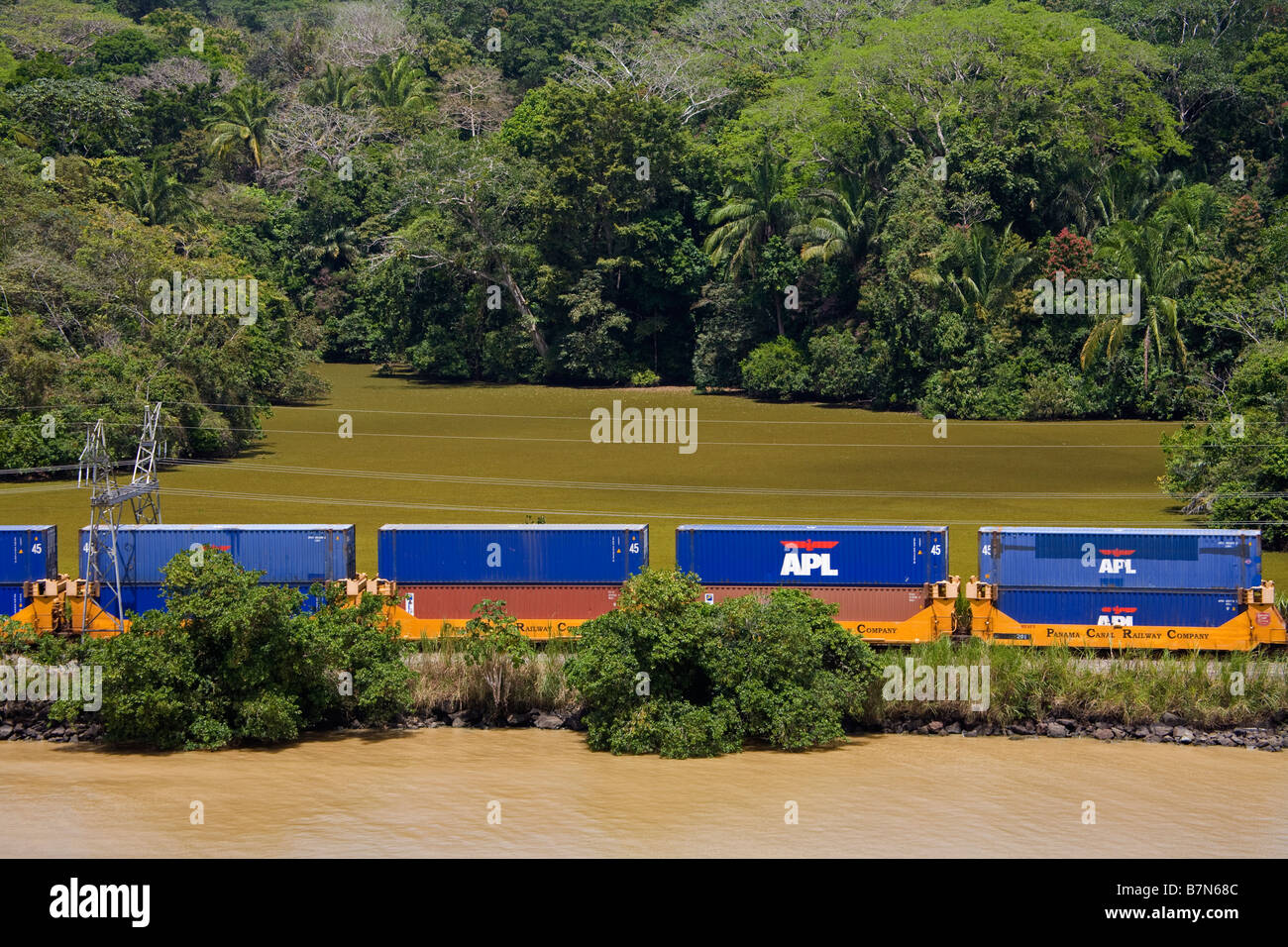 Panama Canal Train Panama Central America Stock Photo - Alamy