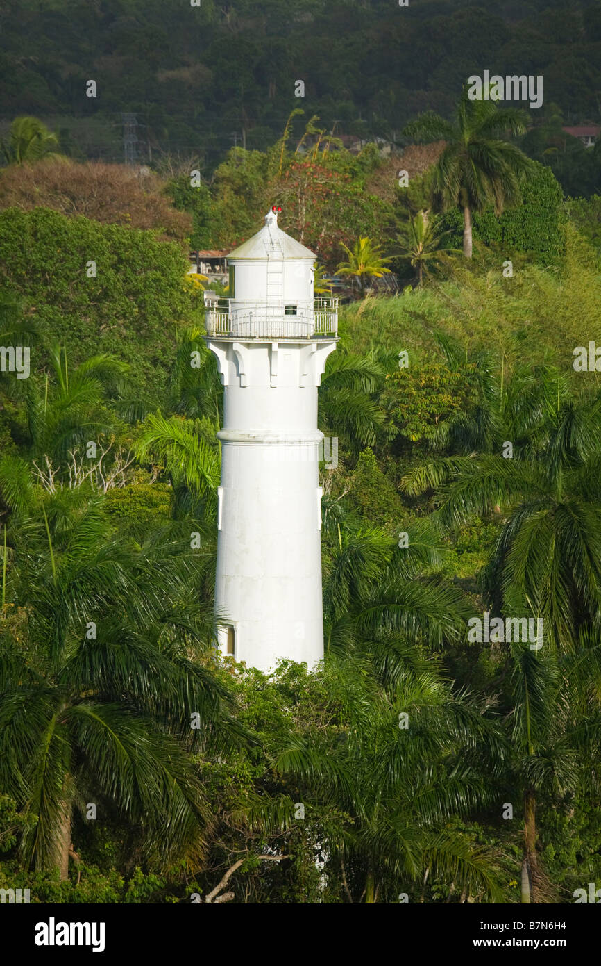Lighthouse near Gatun Locks Panama Canal Panama Central America Stock ...