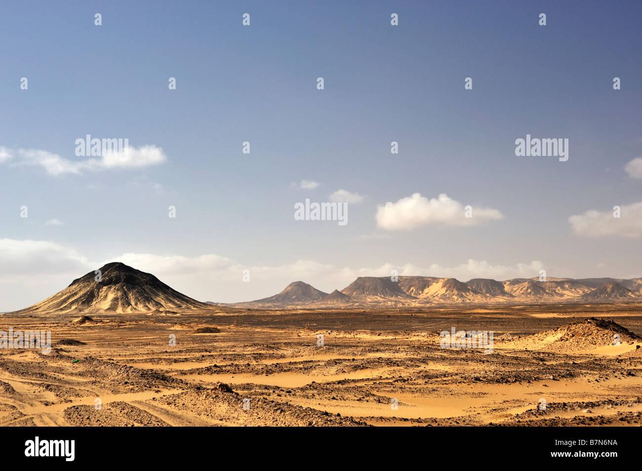 a beautiful view of the hills of the western desert of Egypt with ...