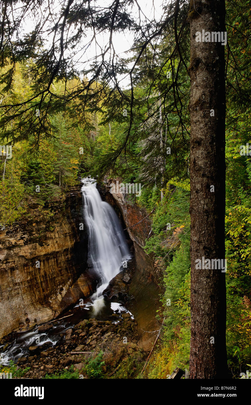 Miners Falls in Pictured Rocks National Lakeshore Michigan Stock Photo ...