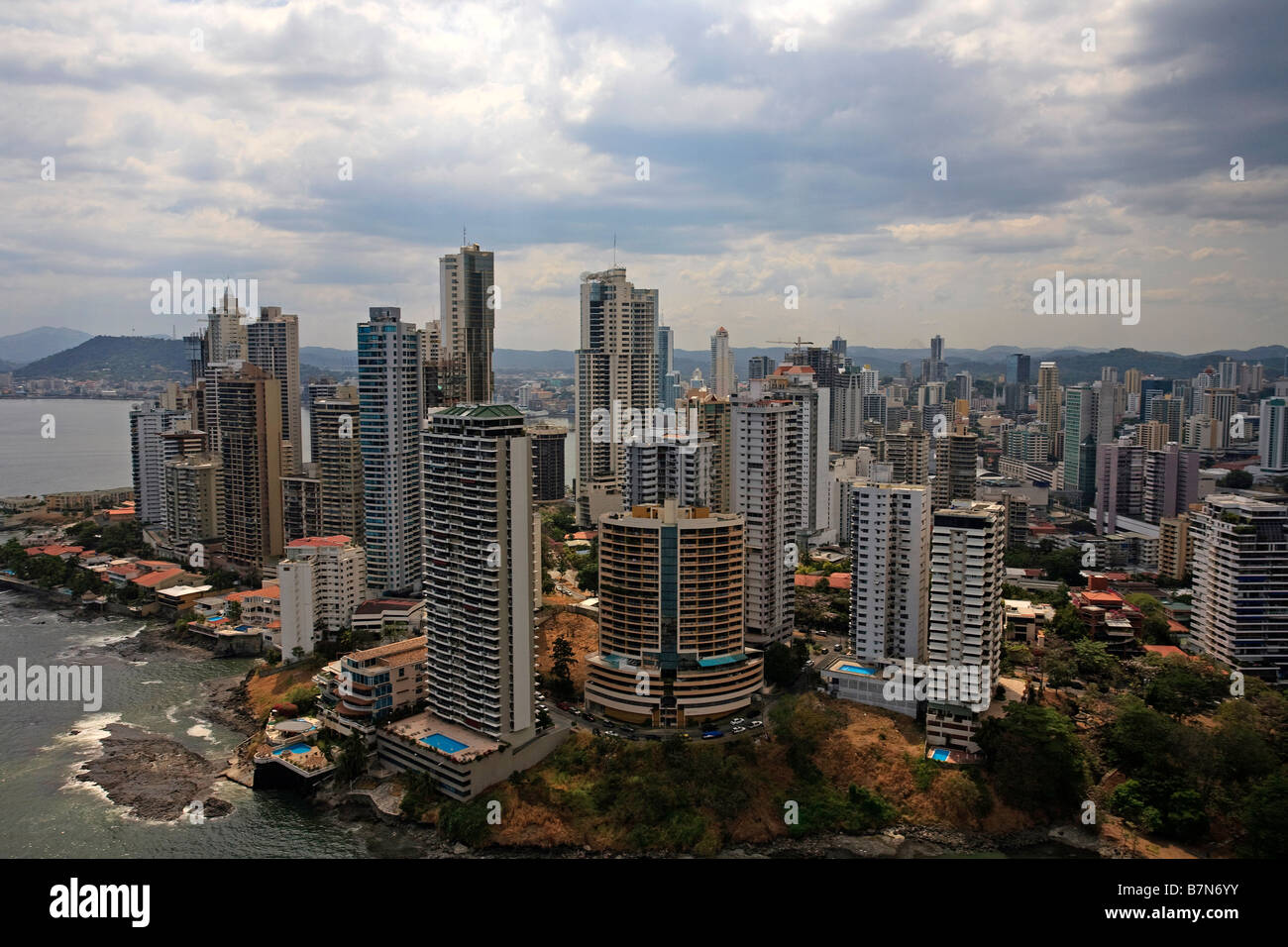 Aerial view of Panama City Stock Photo - Alamy