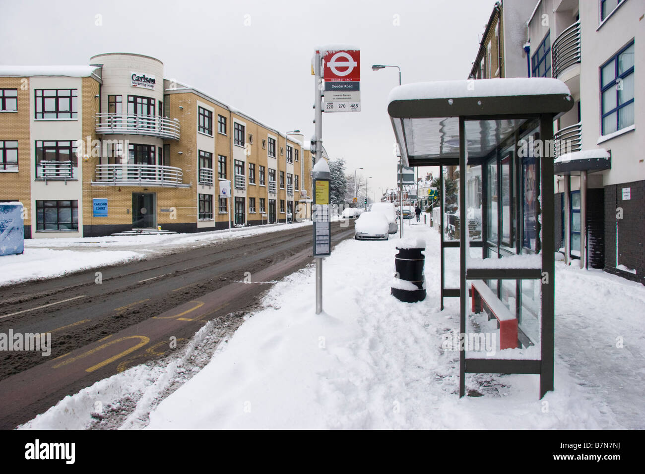 Heavy Snow Falls in London United Kingdom Stock Photo - Alamy